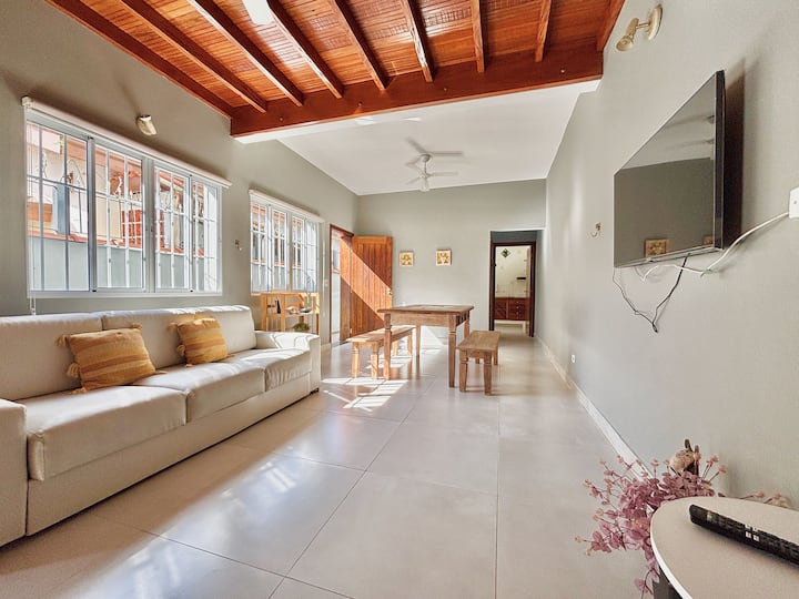 Charmosa Casa Na Orla, Vista Mar, 2 Quartos E Ac - Ubatuba