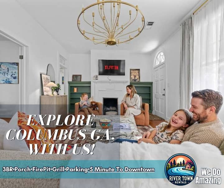 3br•porch•firepit•grill•parking | 5min To Downtown - Columbus, GA