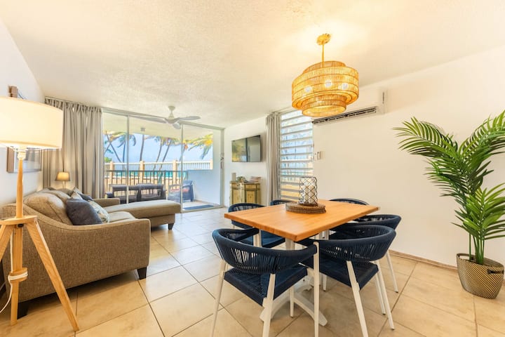 Beach View 1st Floor 3/2 Baths Apt W/pool On Beach - Luquillo