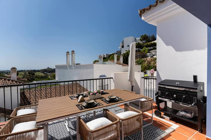 Modern Duplex With Jacuzzi, Bbq, Pool & Restaurant - Benahavís