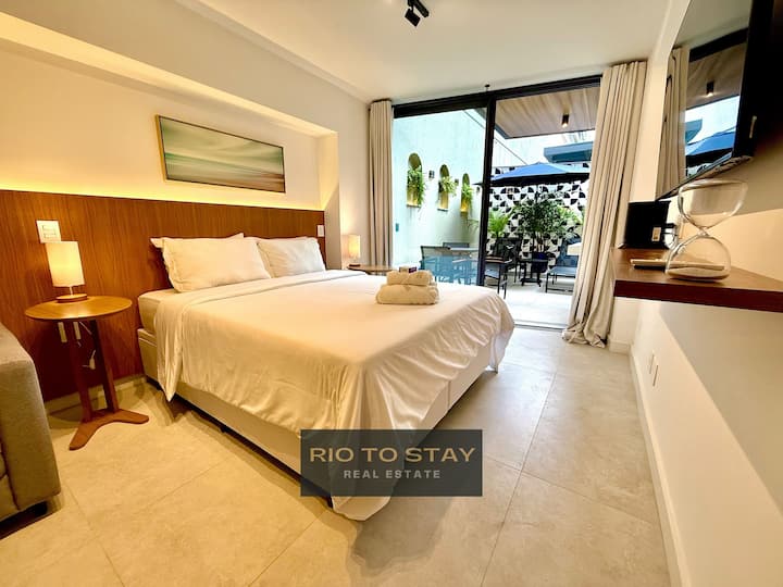 Studio Leblon - Com Terraço, Piscina E Academia. - Rio de Janeiro