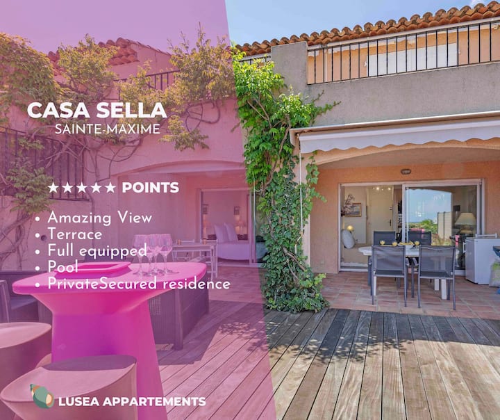 Casa Sella, Beautiful Terrace With Sea View - Sainte-Maxime