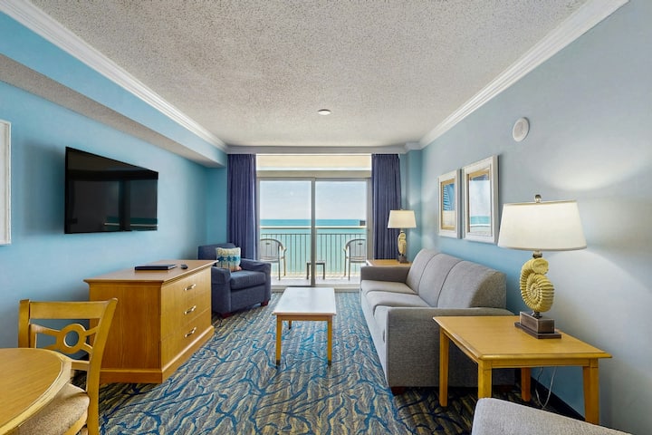 1br Oceanfront Condo With Balcony, Pool, Hot Tub - Myrtle Beach