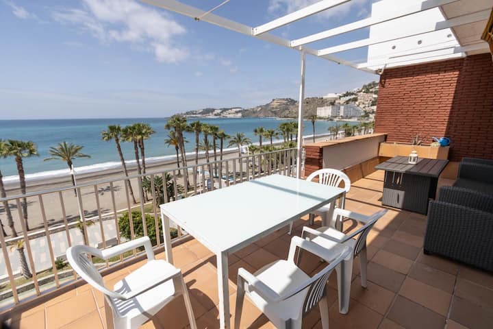 Ct 383 Gr - Faro's Almuñecar Beachfront For 4 - Almuñécar