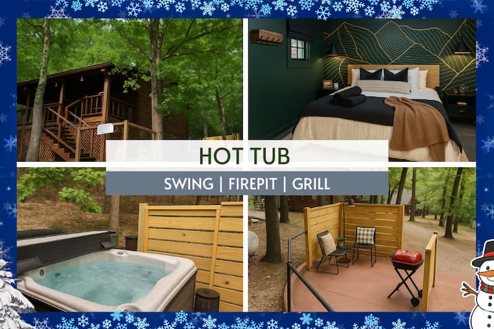 Modern Cabin | Swing · Fireplace · New Hot Tub - Eureka Springs, AR