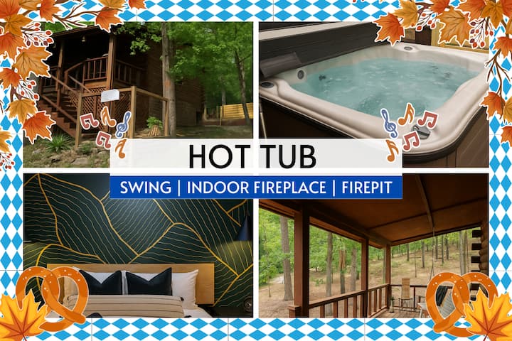 Modern Cabin | Swing · Fireplace · New Hot Tub - Beaver Lake, AR
