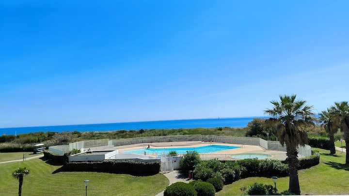 St Cyprien T3 Lumineux En Bord De Plage Piscine - Argelès-sur-Mer