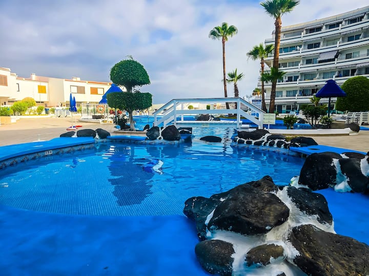 Balcon, Vue Mer, Wifi, A/c, Piscine, 100 Mts. De L - Tenerife