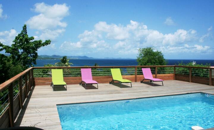 Villa Au Diamant M104 4 Ch Piscine Vue Mer - Les Anses-d'Arlet