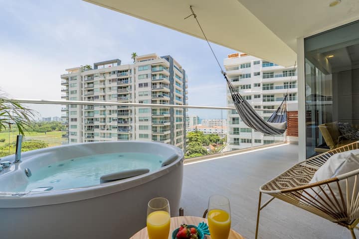 Mq903 Increible Apto 1hab Jacuzzi Priv Cielo Mar - Cartagena