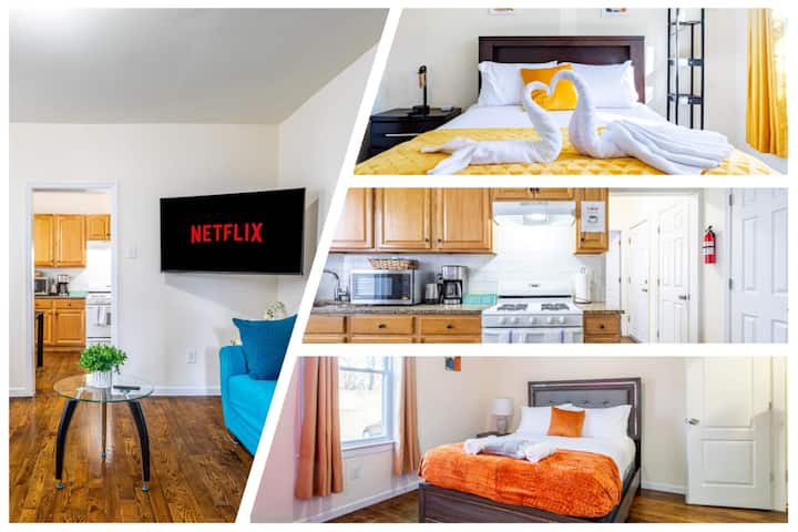 2br Apt|free Pkng| Netflix| Nj Train| Pets |6 Pple - Newark, NJ