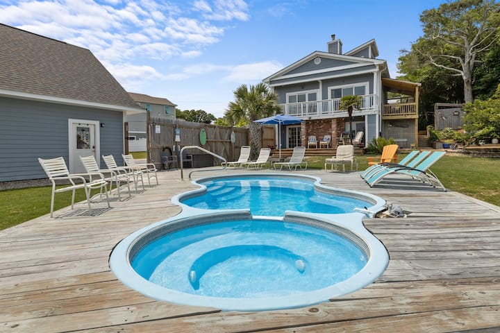 Surf Daze - Waterfront, Pool, Tiny Home, Golf Cart - Emerald Isle, NC