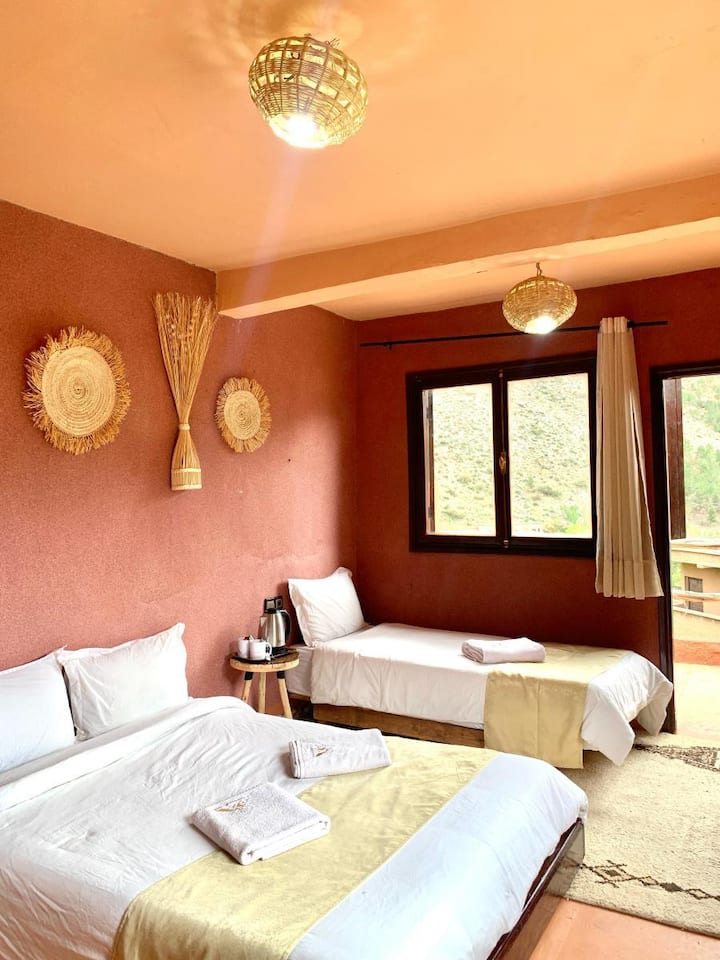 Aux Lumières Du Toubkal Double, Terrasse Privée - Imlil