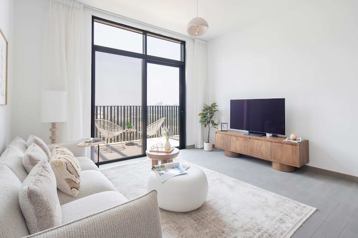 Bright + Modern 1br W/ Balcony In Sobha Hartland! - Dubái