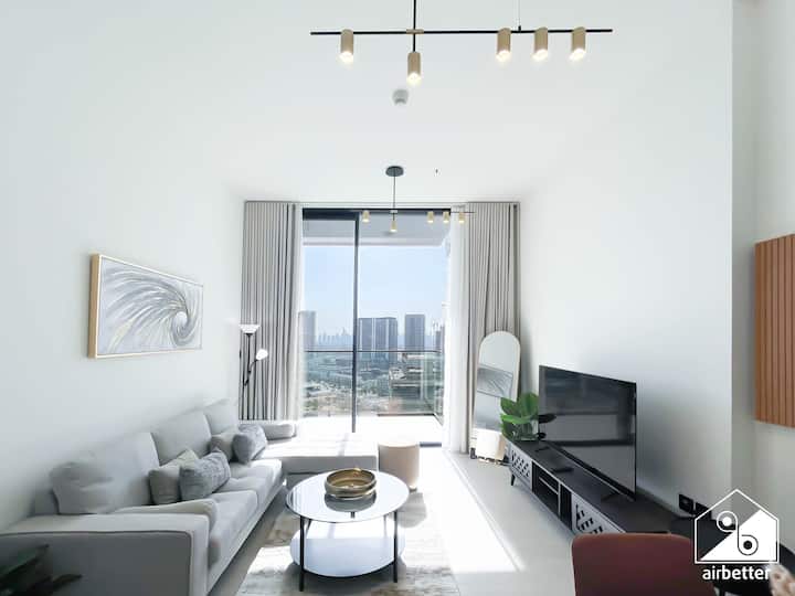 Bright & Modern | 1br Binghatti Amber & City View - Dubai