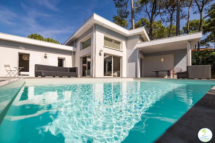 Villa Familiale Avec Piscine 10 Pers Biscarrosse - Biscarrosse
