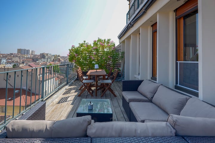 Studio Coquet Avec Terrasse Surplombant Marseille - Parc et palais Longchamp - Marseille