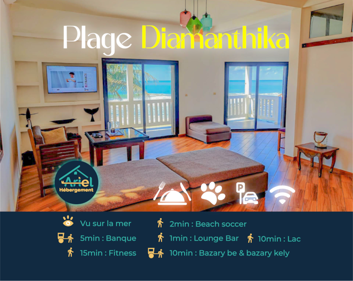 Plage Diamanthika- Vue Sur La Mer - Chic Et Cosy - Madagascar
