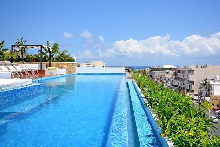 Appartement De 2 Chambres Avec Piscines, Salle De Sport Et Balcon, à Quelques Pas De La Plage - Playa del Carmen