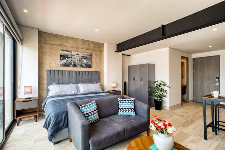 Chic Anzures Suite | Kitchen | Full Bath - Ciudad de México