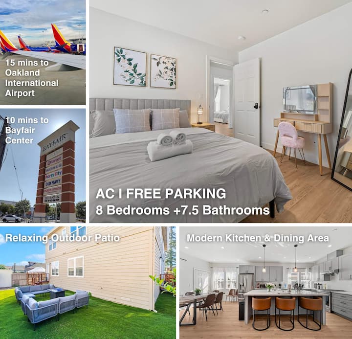 Massive 8br Home In Hayward With Ac/ Free Parking - Hayward, CA