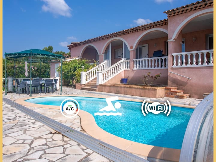 Villa 150m² | Piscine | Parking | Wifi | Clim - Fréjus