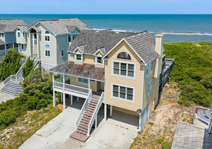 Oceanfront Nags Head Pool Hot Tub Slide Firepit - Manteo, NC