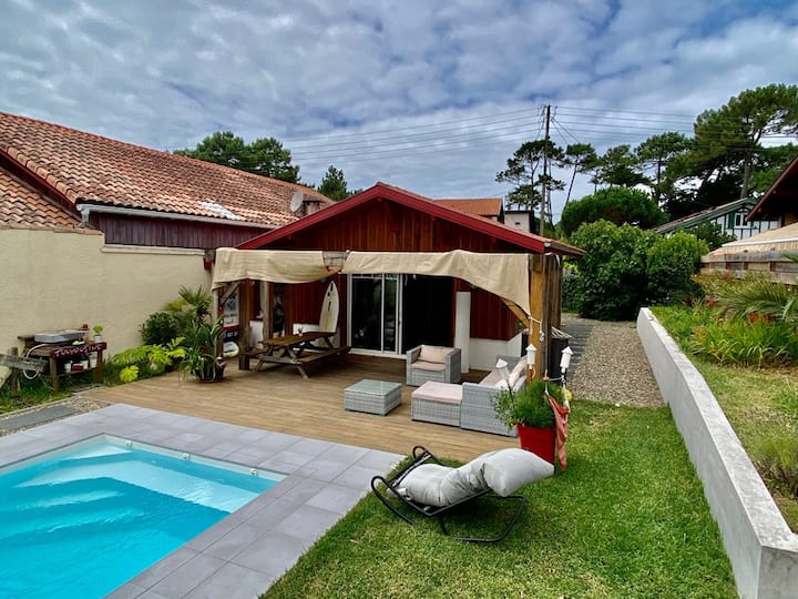 Maison Individuelle Avec Jardin Et Piscine Partagé - Capbreton