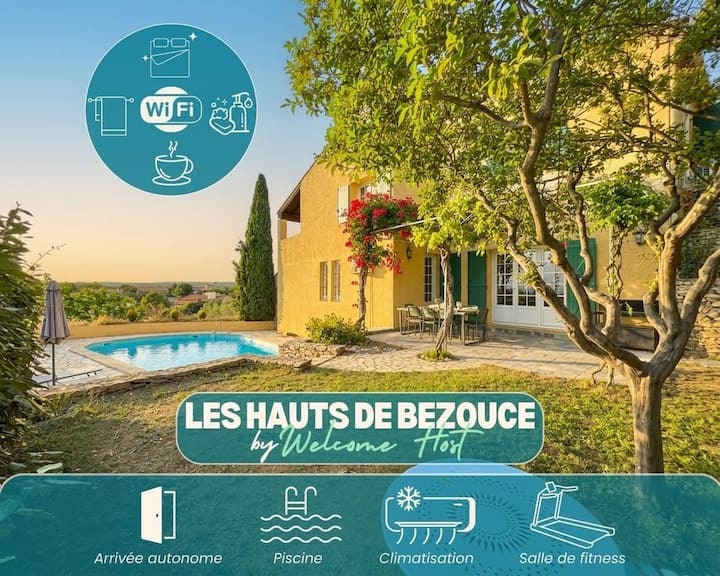 Les Hauts De Bezouce, Piscine Privée, Vue Et Calme - Gard