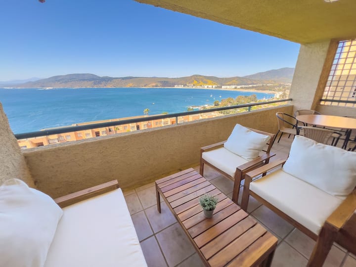 Maravilloso Depto. Para 5 - Vista Al Mar - Papudo