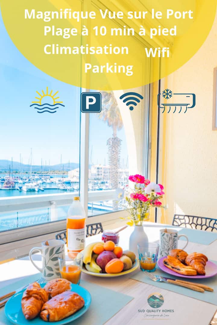 Terrasses Du Port * Vue Port* Clim*wifi *Parking * - Leucate