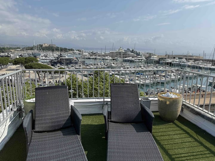 Port Rivage - House With Panoramic Roof Terrace - Antibes
