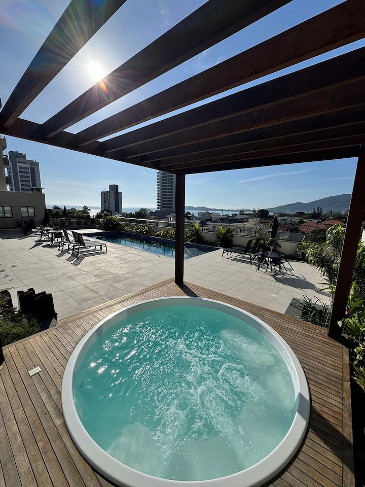 Ap. 17º Andar Vista Mar E Beto Carrero Com Piscina - Penha