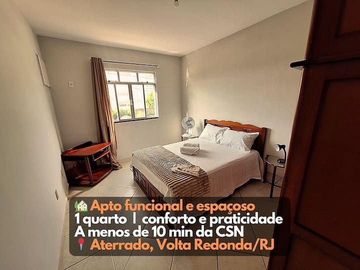 Apto 1 Qto Prático Boa Localização Em Aterrado Vr - Volta Redonda