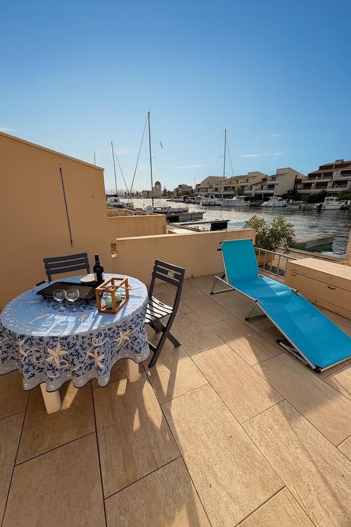 Marina Au Bord De L'eau Accès Direct Port - Gruissan