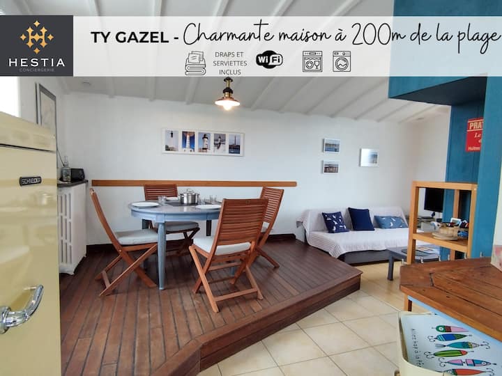 Ty Gazel - Charmante Maison à 200m De La Plage - Saint-Pabu
