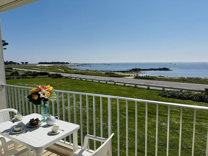 Studio 3 Pers Vue Mer, Plage à Pied, Parking, Wifi - 벨르-일르-엉-메흐