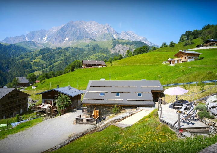 Ferme Rénovée Avec Jacuzzi Et Terrasse - La Giettaz