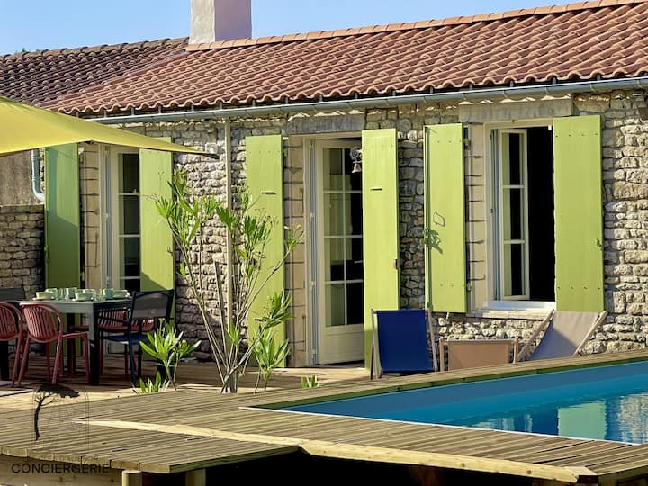 Jolie Villa - Piscine - Proche Plage - Île d'Oléron