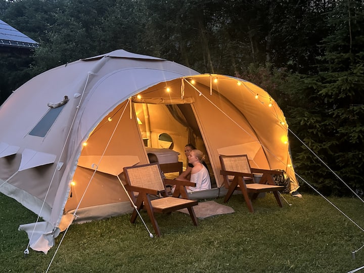 Glamping Tent Beige - Heiti Lodge - Lauenen