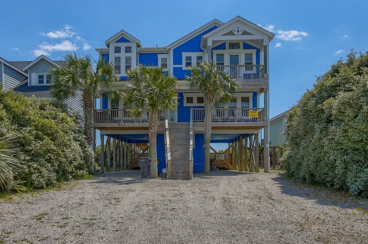 Cockle Shell - Beachfront With A Private Pool! - Holden Beach, NC
