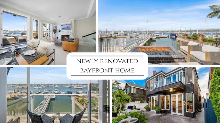 Just Renovated Bay Facing Coastal Home With A Dock - Newport Beach, CA