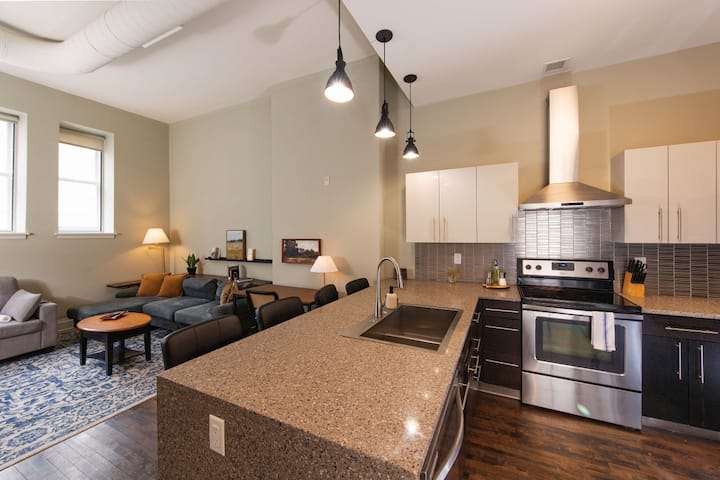 Downtown Luxe 2br Loft Apt | Sleeps 8-9 | Walkable - Milwaukee, WI
