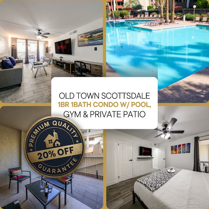 Stylish 1br 1b Ground Floor, Prime Location! - OdySea Aquarium, Scottsdale