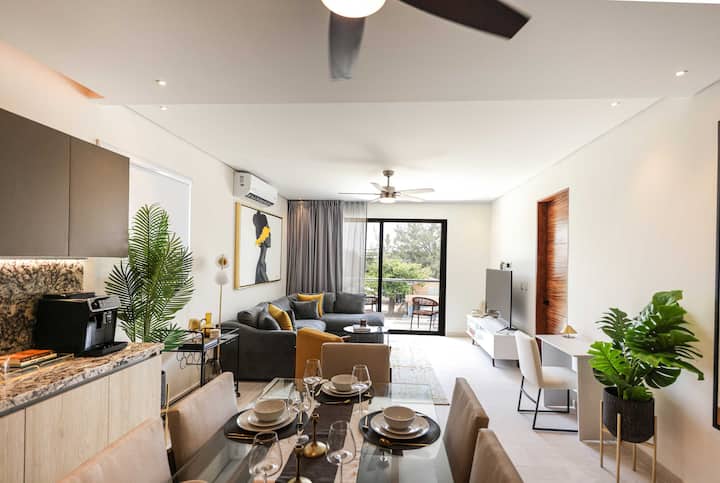 Apt Colibri: Coastal Style With Private Terrace - Puerto Morelos