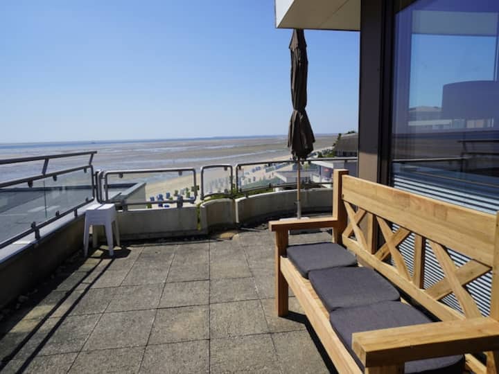 Penthouse à Wyker Südstrand Avec Piscine - Nieblum