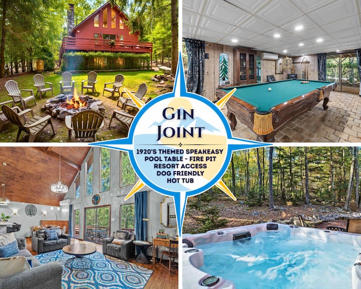 Lake Harmony Speakeasy, Hot Tub, Dog-friendly Stay - Pennsylvania
