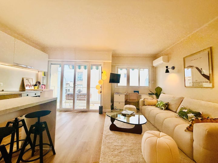 B020 – ÉLégant Et Lumineux, Plages & Centre - Plage de Cannes