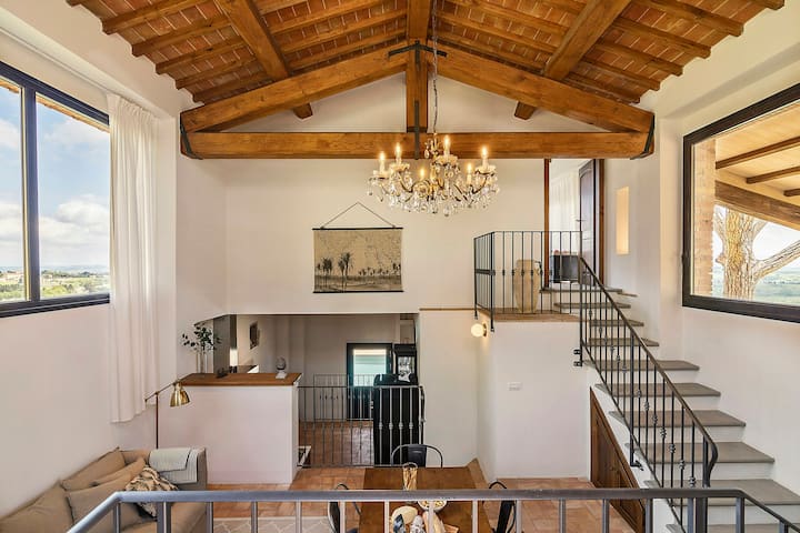 Restored Barn In San Gimignano Hills View - Toscane