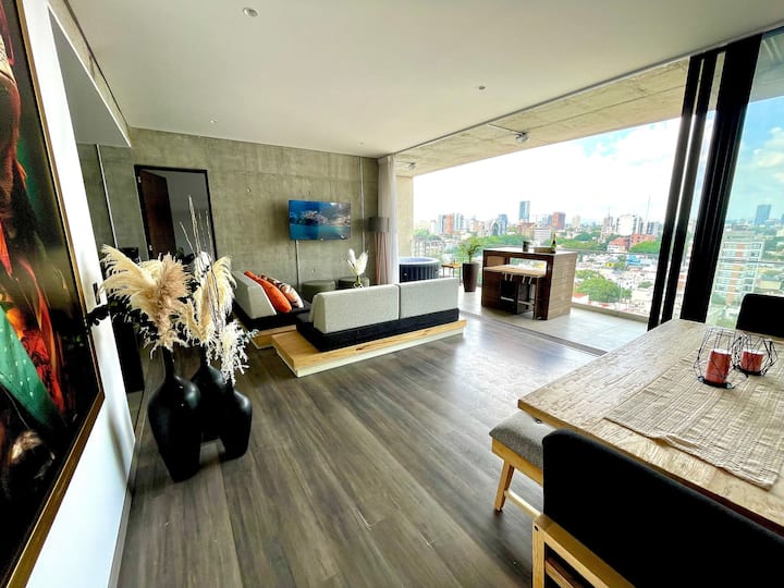 Espectacular Diseño, Terraza Con Hamaca Y Jacuzzi - Guadalajara, Jalisco, Mexique